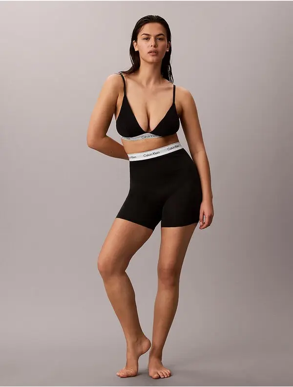 Calvin Klein Icon Cotton Modal Shapewear Thigh Short - Black