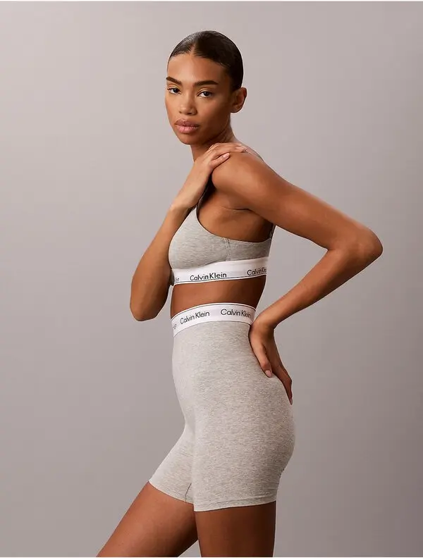 Calvin Klein Icon Cotton Modal Shapewear Thigh Short - Grey Heather