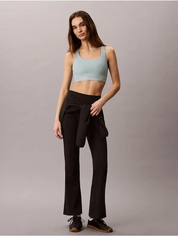 Calvin Klein Icon Sport Allover Monogram Medium Impact Sports Bra - Monogram Escher Ether