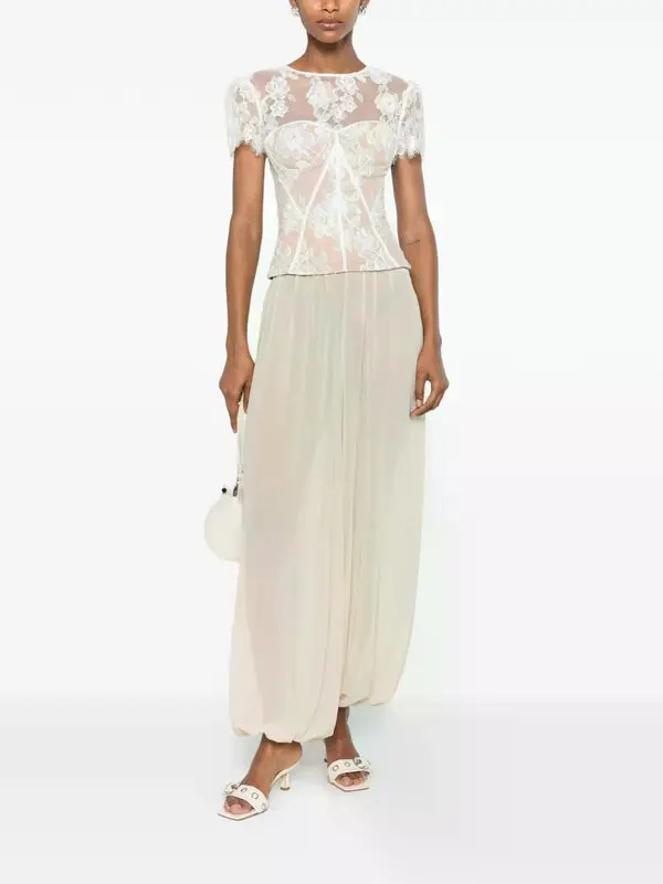SELF-PORTRAIT Sequin-embellished Lace Top