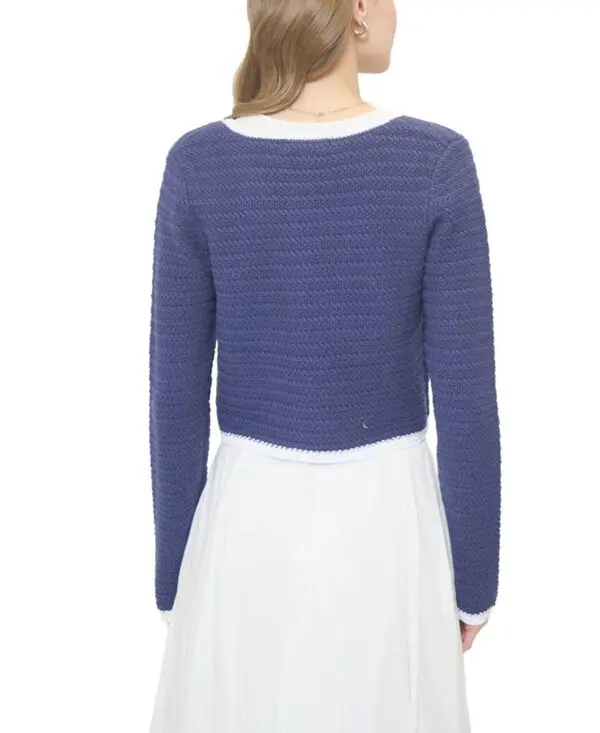Central Park West Wren Scallop Crochet Cardigan