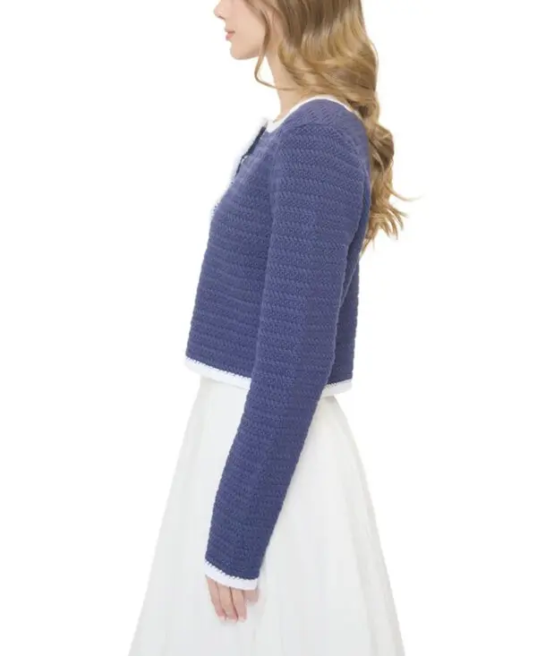Central Park West Wren Scallop Crochet Cardigan