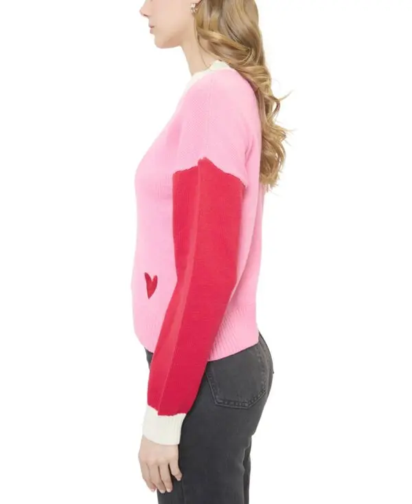 Central Park West Xo Heart Crewneck Sweater