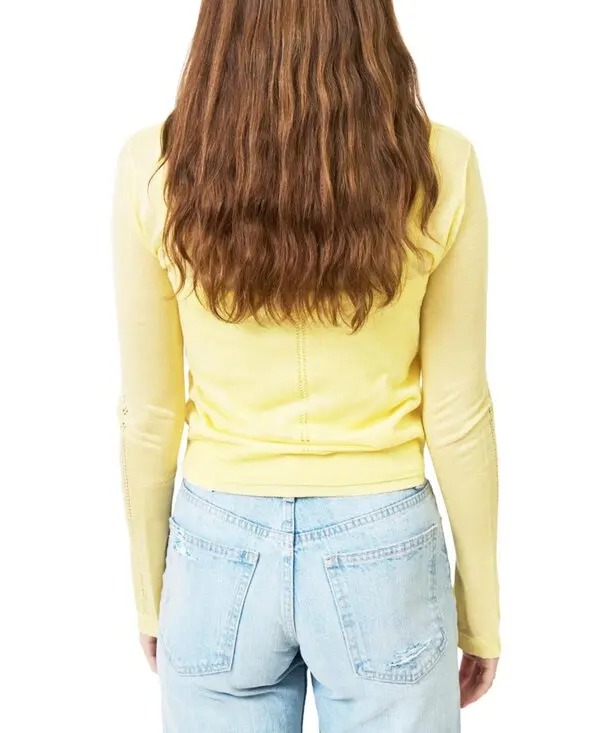 Central Park West Brooklyn Double Layer Sheer Halter Sweater