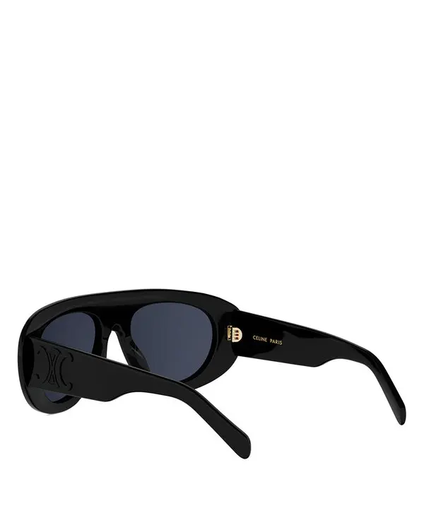 Celine Triomphe Stamp Pilot Sunglasses, 56.9mm - Black/blue