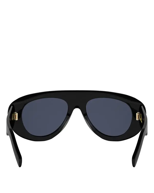 Celine Triomphe Stamp Pilot Sunglasses, 56.9mm - Black/blue