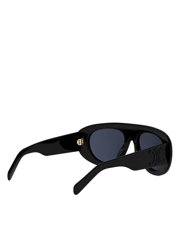 Celine Triomphe Stamp Pilot Sunglasses, 56.9mm - Black/blue