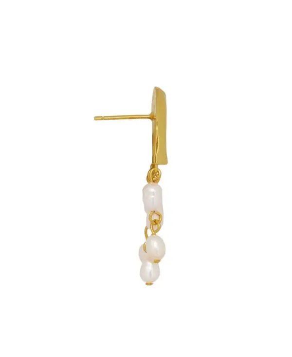 OTTOMAN HANDS Shell Pearl Beaded Stud Earrings