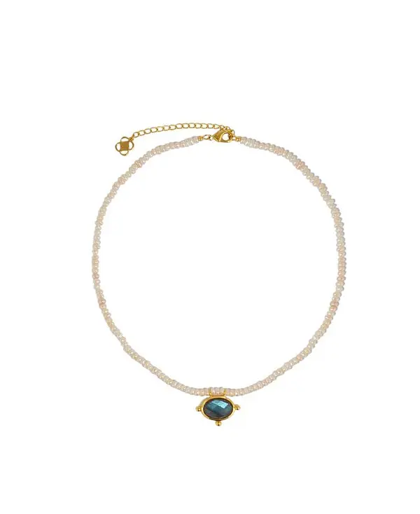 OTTOMAN HANDS Sorel Pearl And Labradorite Necklace - Gold
