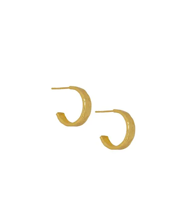 OTTOMAN HANDS Dela Textured Hoop Earrings - Gold