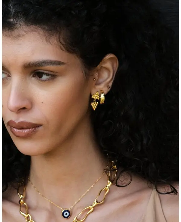 OTTOMAN HANDS Dela Textured Hoop Earrings