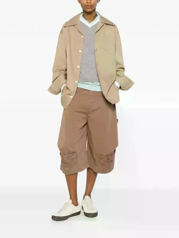 AMI Paris Check-trim Camp-collar Shirt - Neutrals