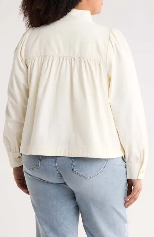 Treasure & Bond High Neck Stretch Cotton Twill Jacket