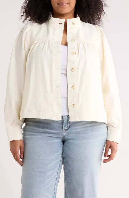 Treasure & Bond High Neck Stretch Cotton Twill Jacket