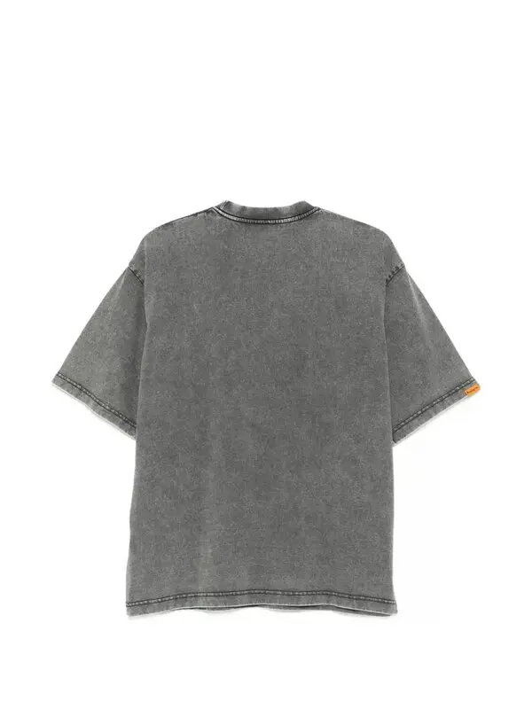 REPLAY Logo-patch Acid-wash T-shirt