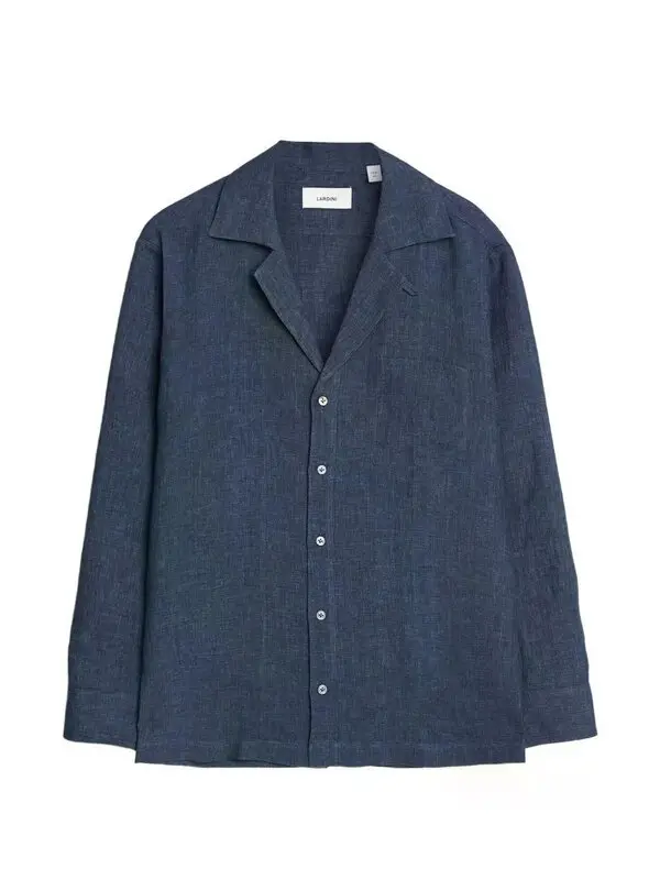 LARDINI Patch-pocket Button-up Jacket - Blue