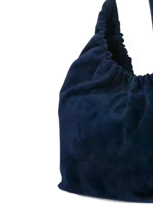AESTHER EKME Demi Lune Cloud Ruched Suede Shoulder Bag