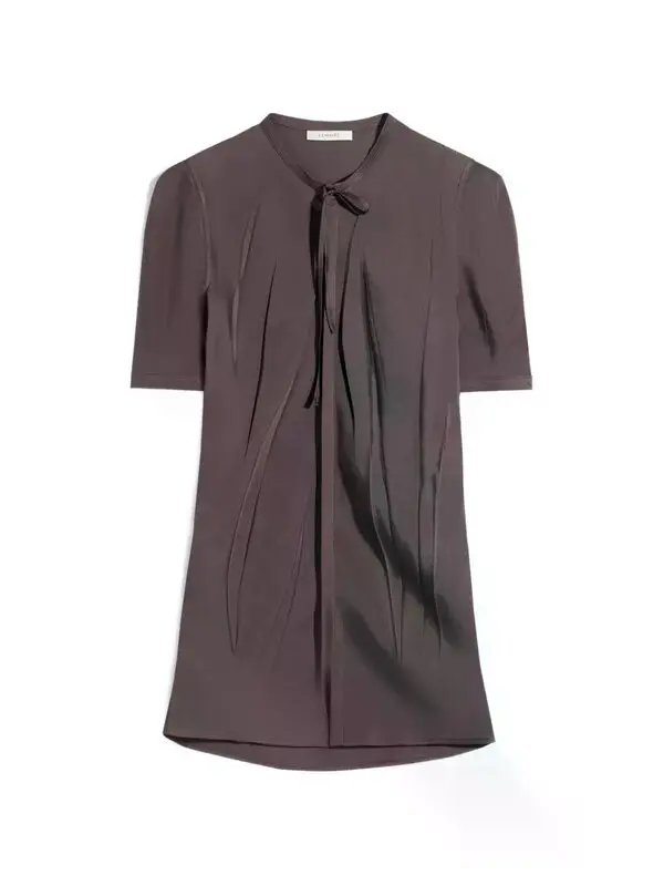 LEMAIRE Creased Short Sleeve Blouse - Brown