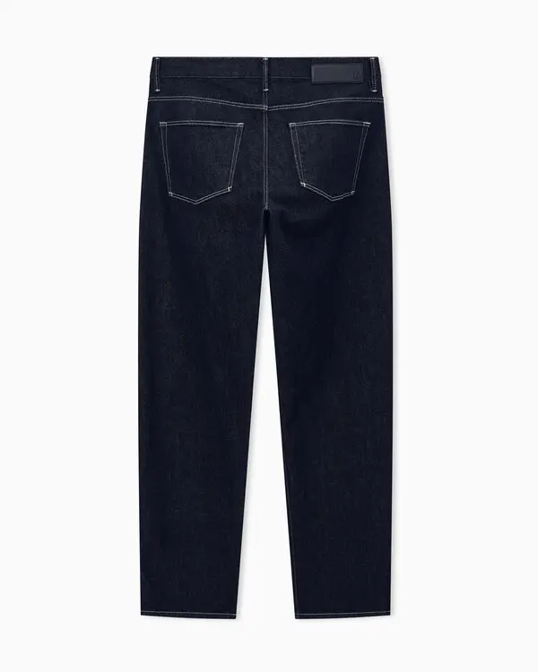 Giorgio Armani Regular-fit Five-pocket Trousers In Cotton And Modal - Black