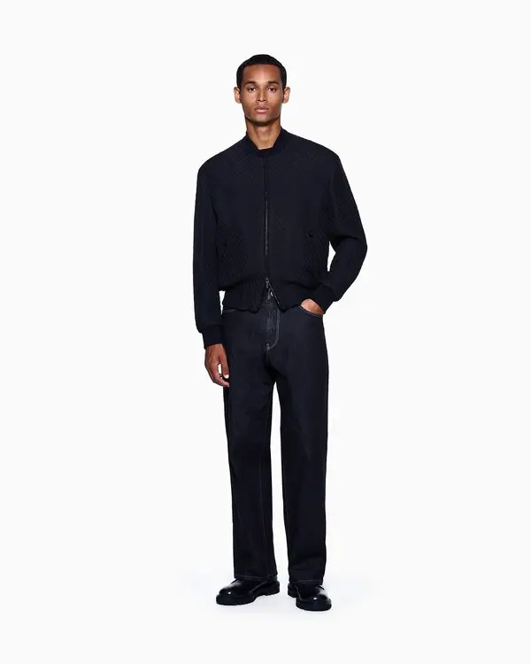 Giorgio Armani Cotton And Modal Five-pocket Trousers - Black