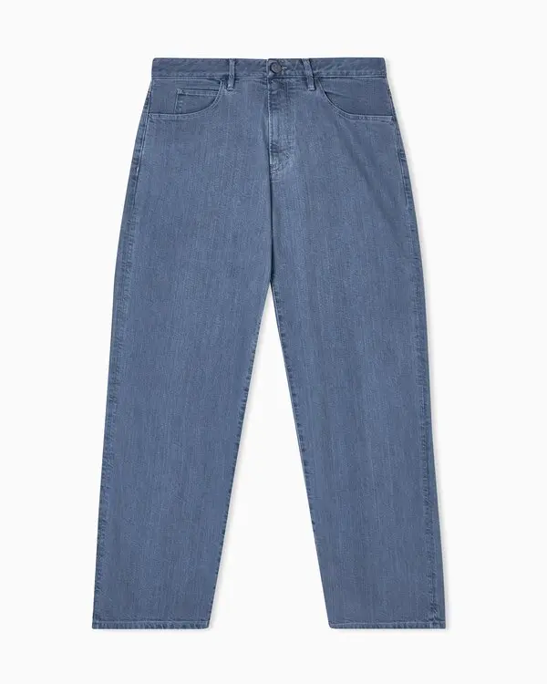 Giorgio Armani Cotton And Modal Five-pocket Trousers - Grey