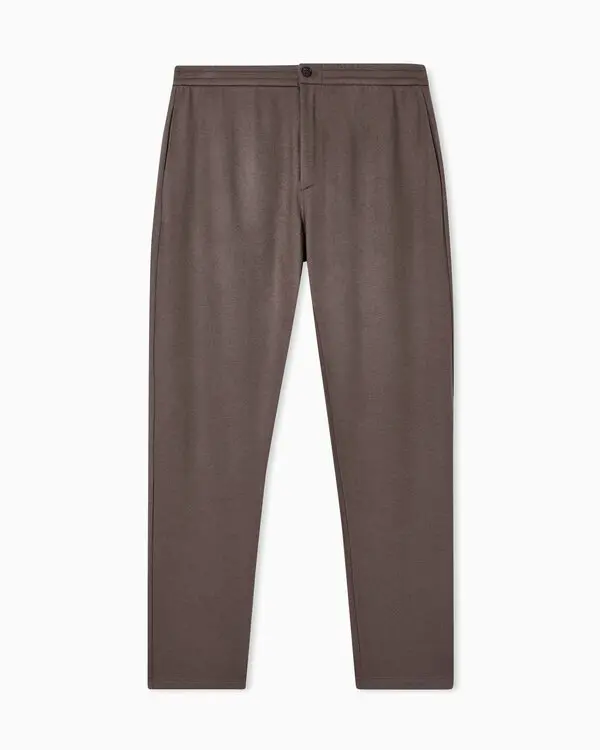 Giorgio Armani Pure Cashmere Jersey Trousers - Brown