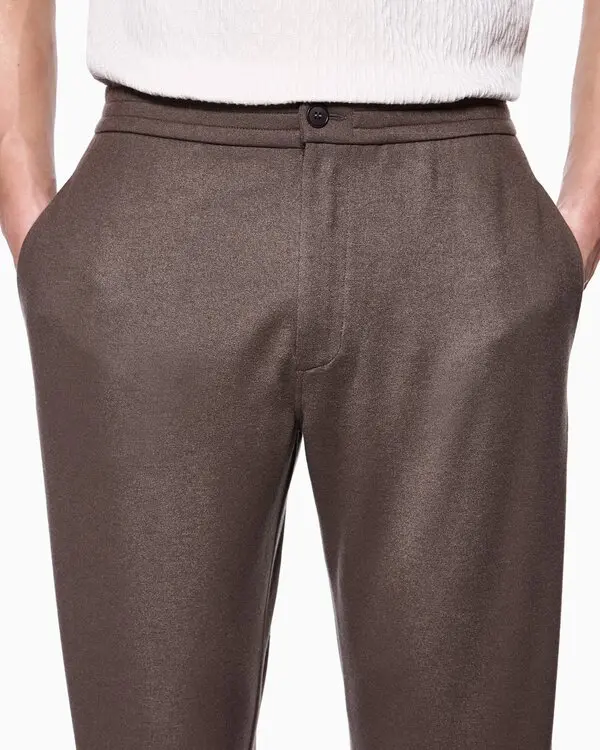 Giorgio Armani Pure Cashmere Jersey Trousers - Brown