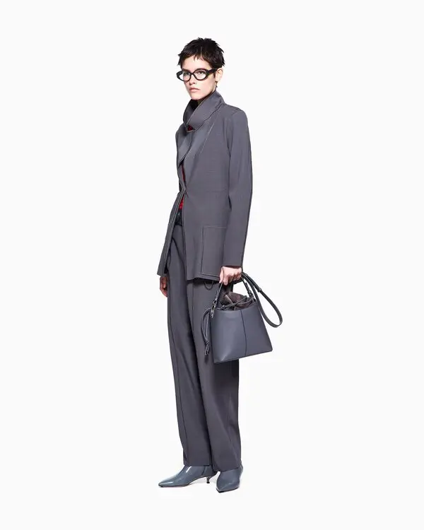 Giorgio Armani Viscose-blend Knit Single-breasted Jacket
