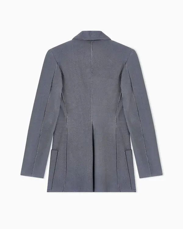 Giorgio Armani Viscose-blend Knit Single-breasted Jacket