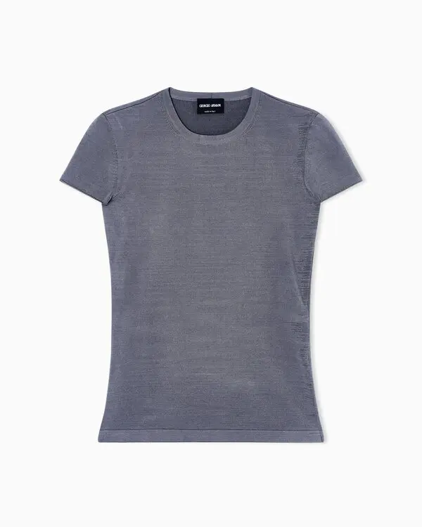 Giorgio Armani Viscose Crew-neck Jumper - Grey