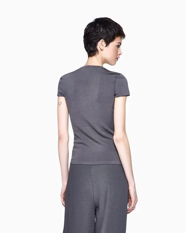 Giorgio Armani Viscose Crew-neck Jumper - Grey