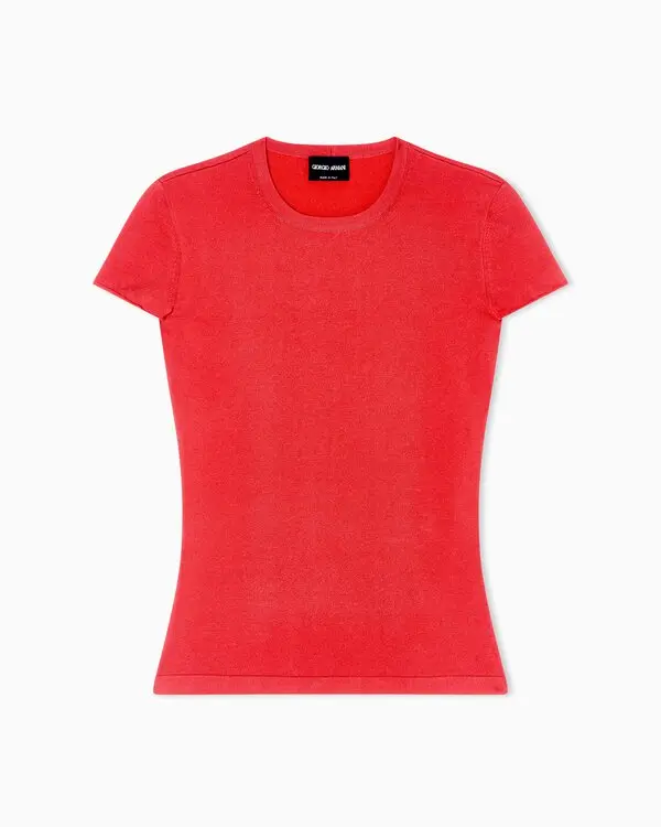 Giorgio Armani Viscose Crew-neck Jumper - Red