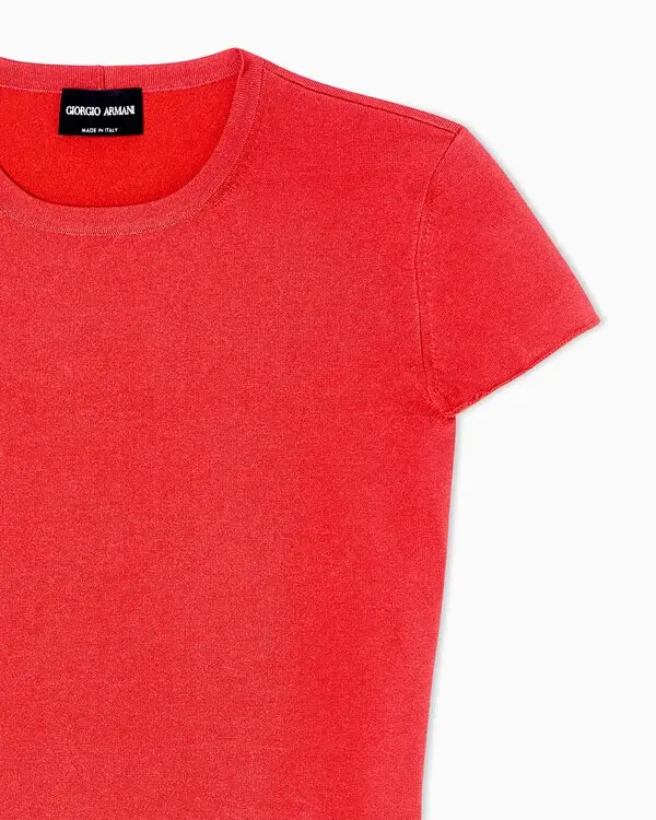 Giorgio Armani Viscose Crew-neck Jumper - Red