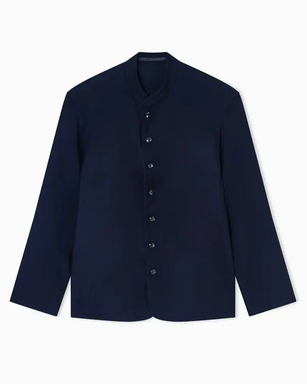 Giorgio Armani Fluid Wool Blouson - Navy Blue