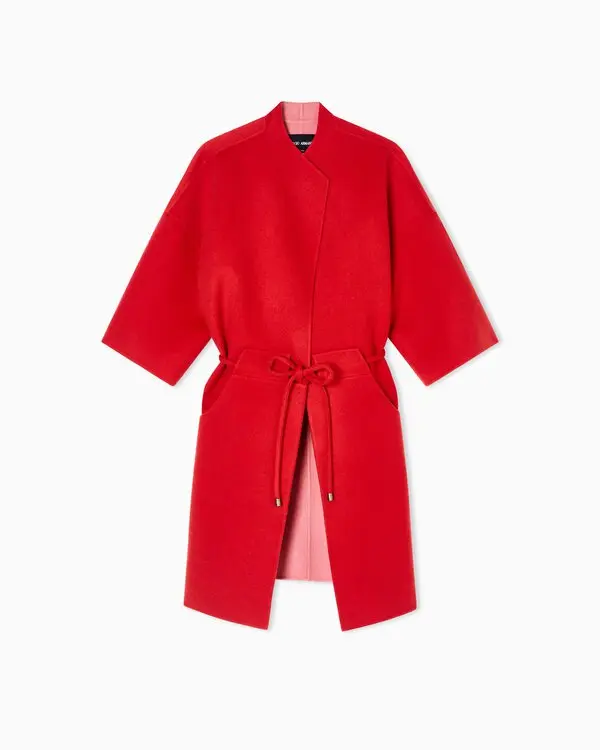 Giorgio Armani Double Wool Coat - Red