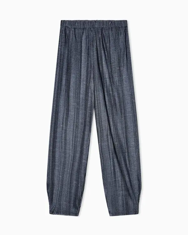 Giorgio Armani Pleated Jersey Wide-leg Trousers