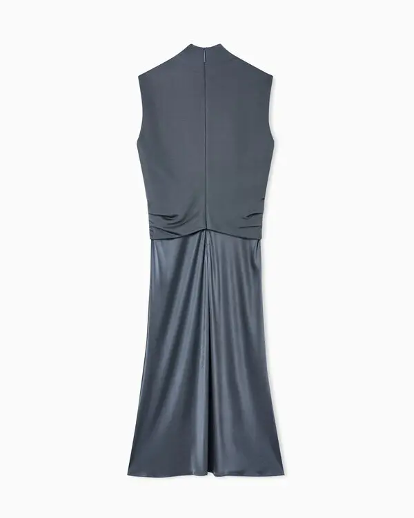 Giorgio Armani Viscose Double-jersey Dress - Grey