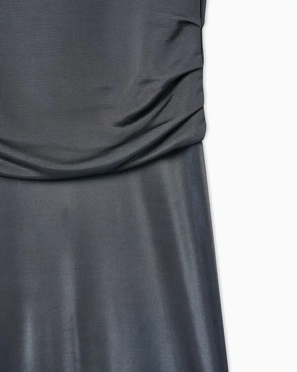 Giorgio Armani Viscose Double-jersey Dress - Grey