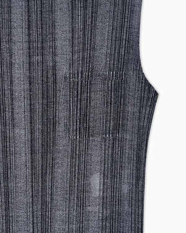 Giorgio Armani Two-tone Pleated Jersey Top