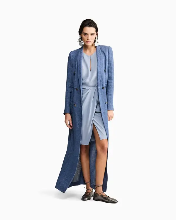 Giorgio Armani Cupro Wrap Midi Skirt