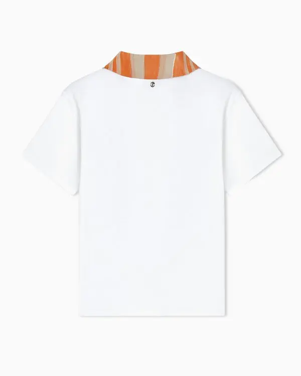 Giorgio Armani Regenerative Cotton Jersey T-shirt With Scarf Detail