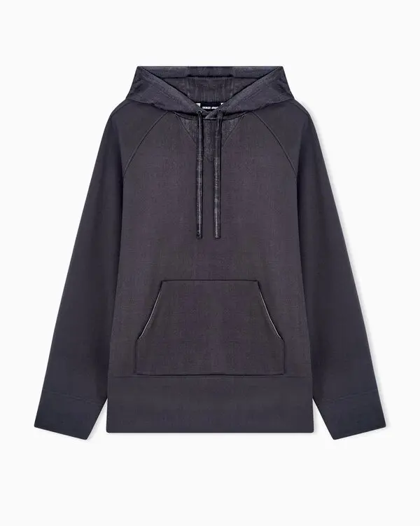 Giorgio Armani Viscose Double Jersey Hooded Sweatshirt