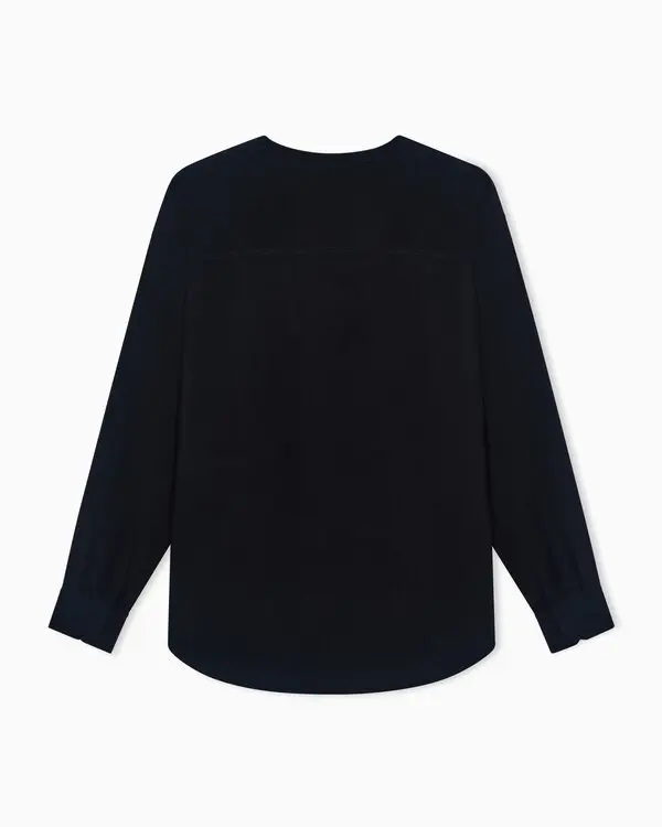 Giorgio Armani Cupro Basketweave Shirt Jacket