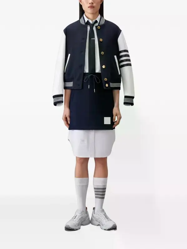 Thom Browne Classic 4-bar Mini Skirt - Blue