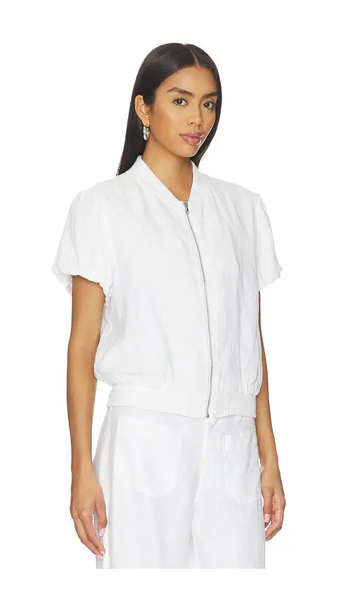 Sanctuary Linen Bomber Top