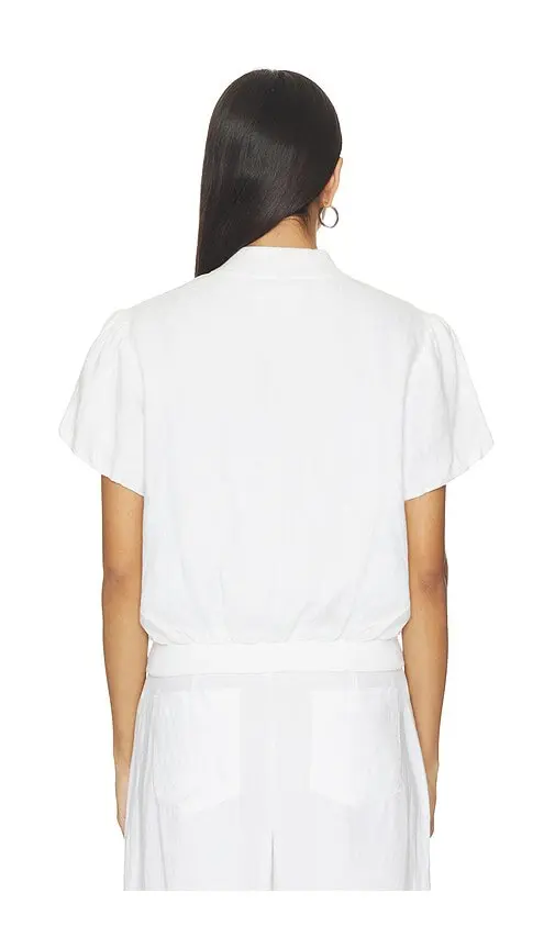 Sanctuary Linen Bomber Top