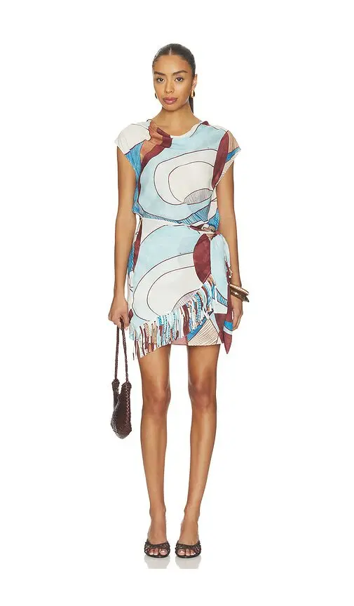 ROAME. Roame Remy Fringed Mini Dress - Playa