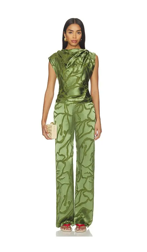 Cult Gaia Monette Sleeveless Draped Top