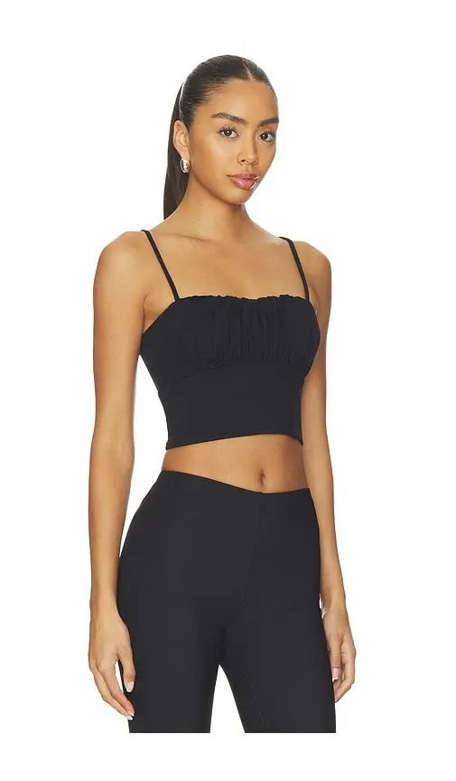 Susana Monaco Bubble Tank Cropped Fit - Black