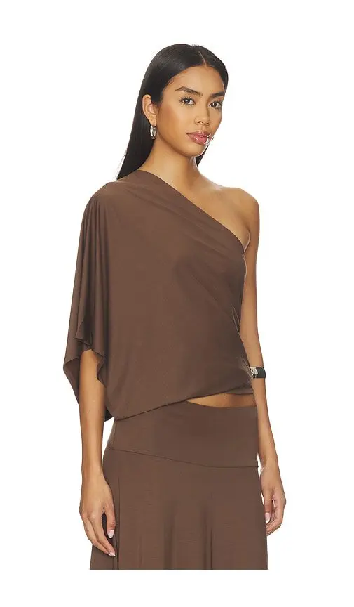 BELLE ANNA Arden Asymmetrical One-shoulder Top